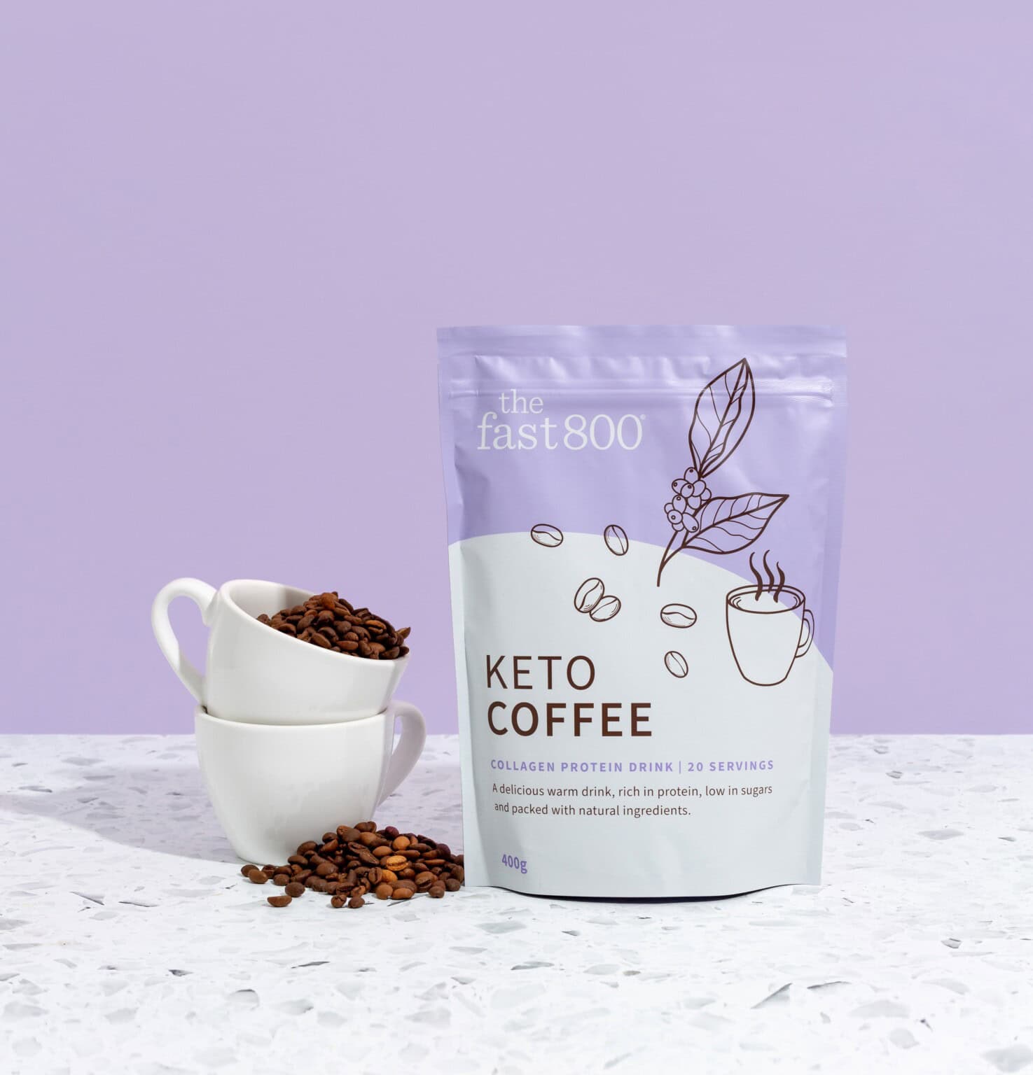 Keto Coffee - Collagen Protein Hot Drink - The Fast 800